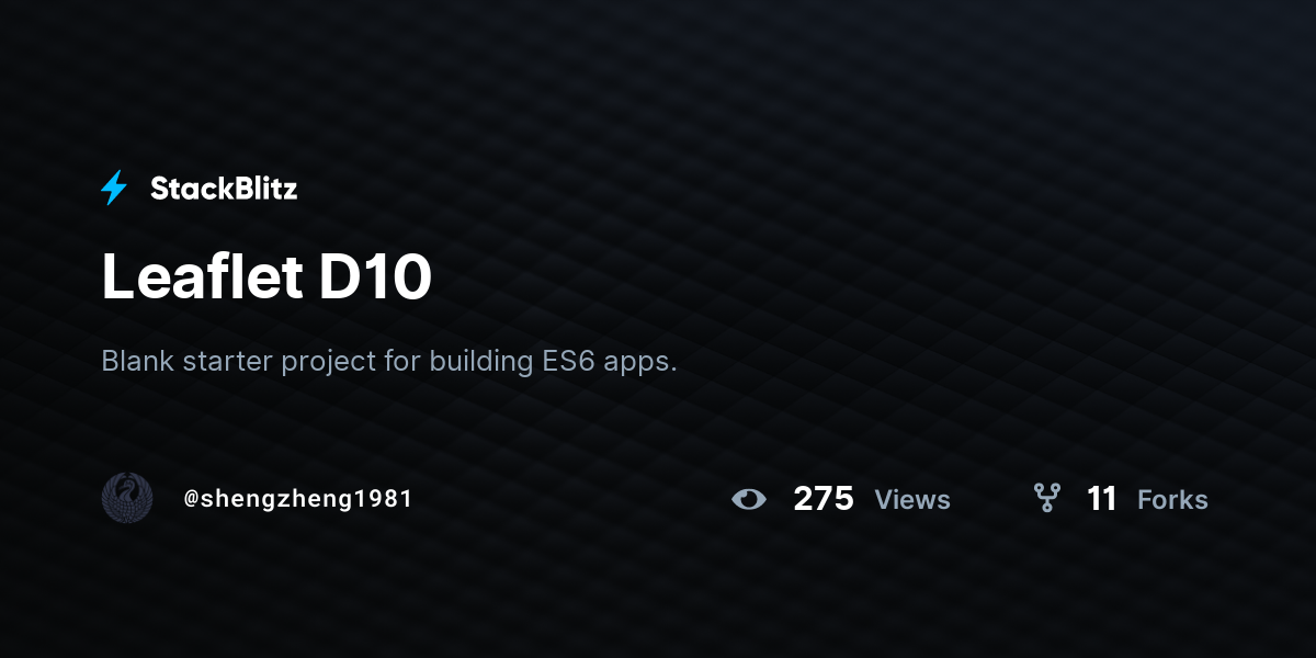 Leaflet D10 - StackBlitz