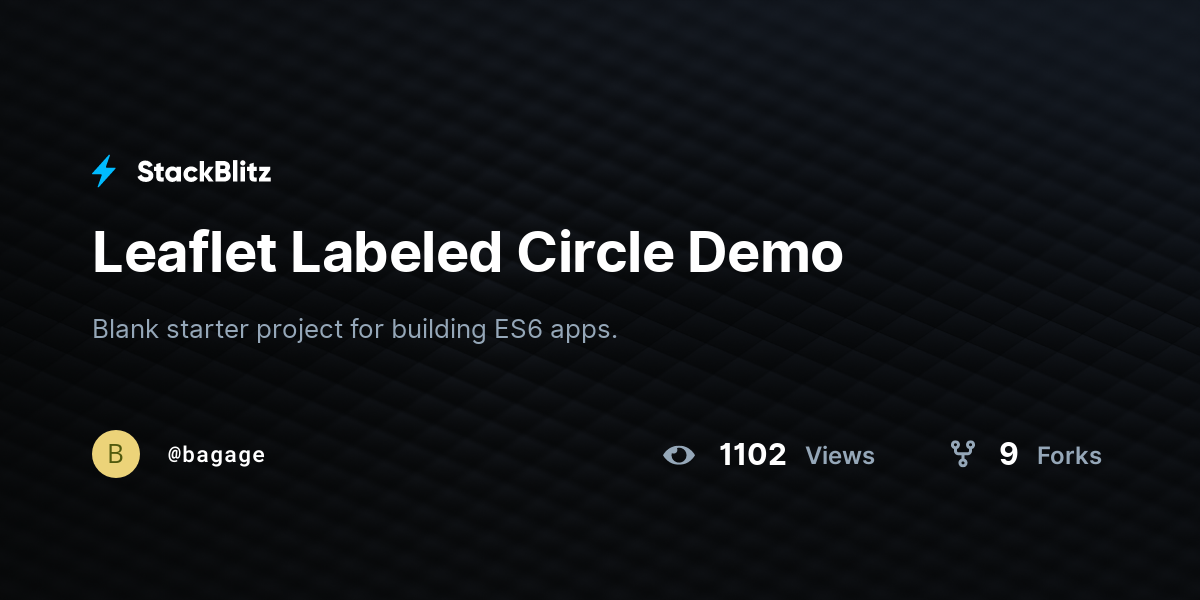 Leaflet Labeled Circle Demo - StackBlitz