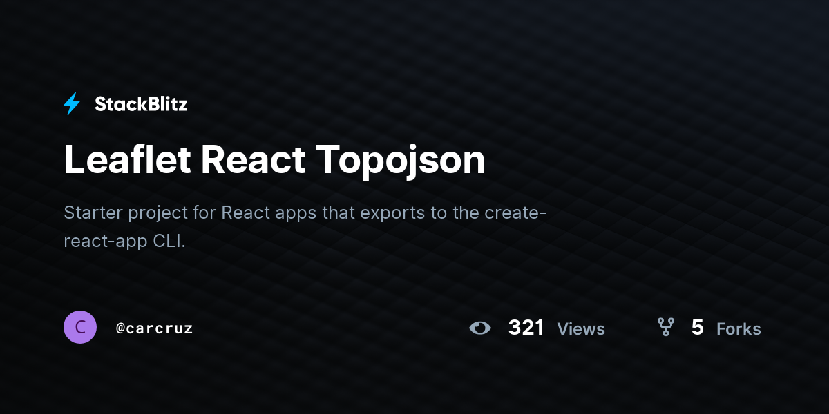 Leaflet React Topojson - StackBlitz Leaflet React Topojson - StackBlitz