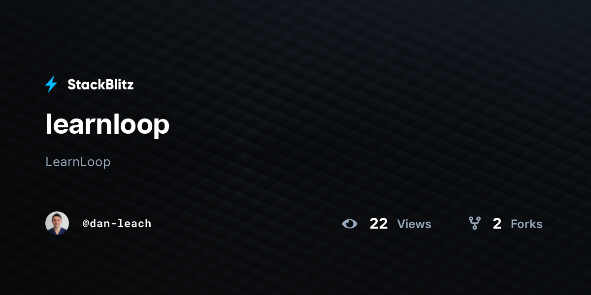 learnloop - StackBlitz