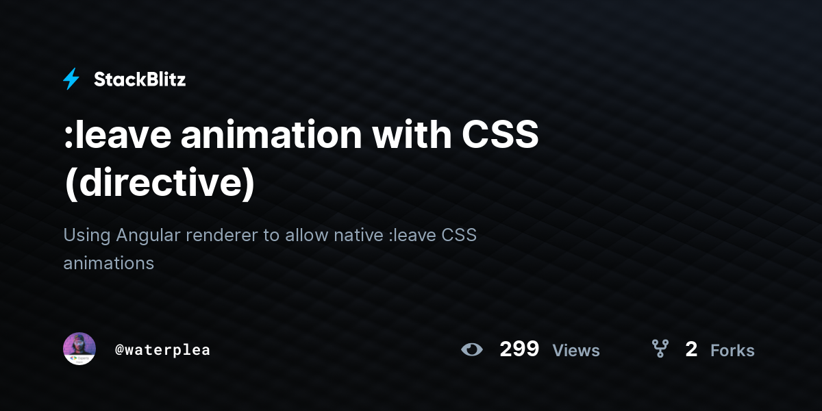 :leave animation with CSS (directive) - StackBlitz