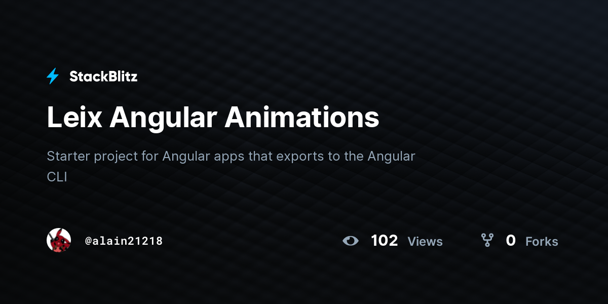 Leix Angular Animations - StackBlitz