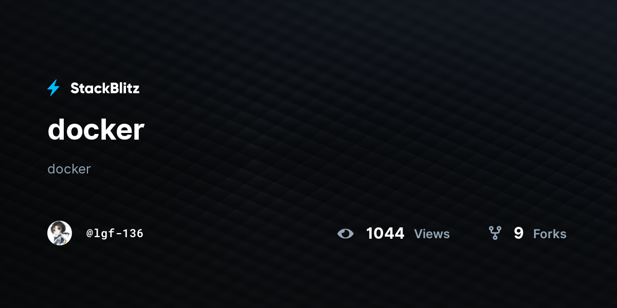 docker - StackBlitz