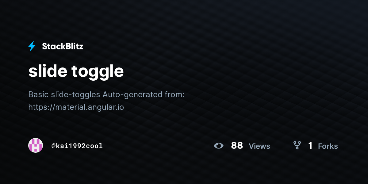 slide toggle - StackBlitz