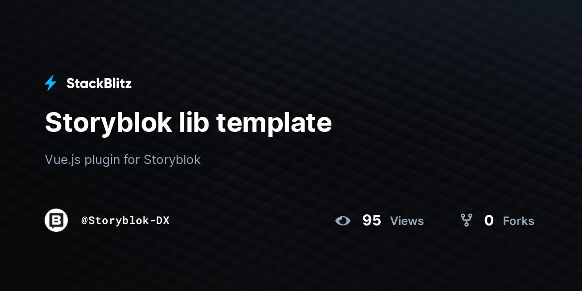 Storyblok lib template - StackBlitz