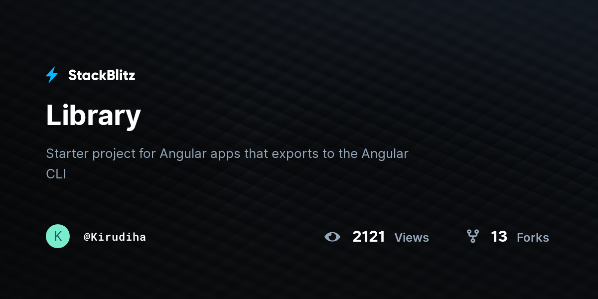 Library - StackBlitz