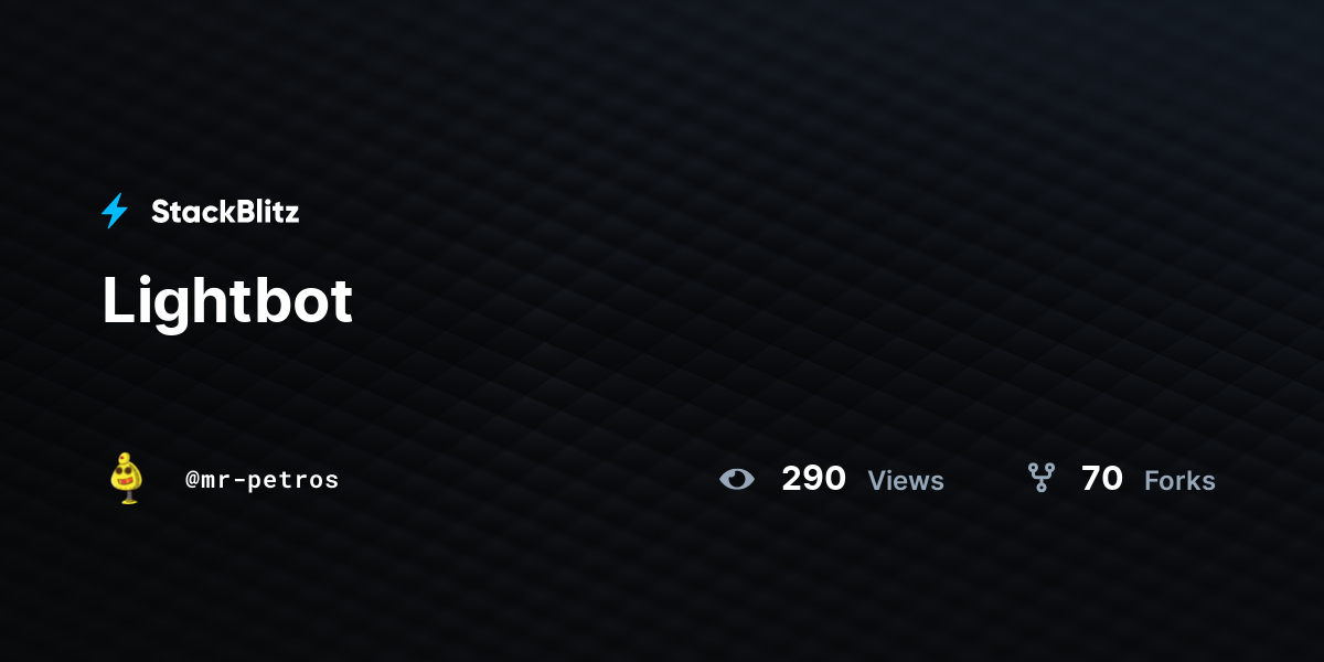 Lightbot - StackBlitz