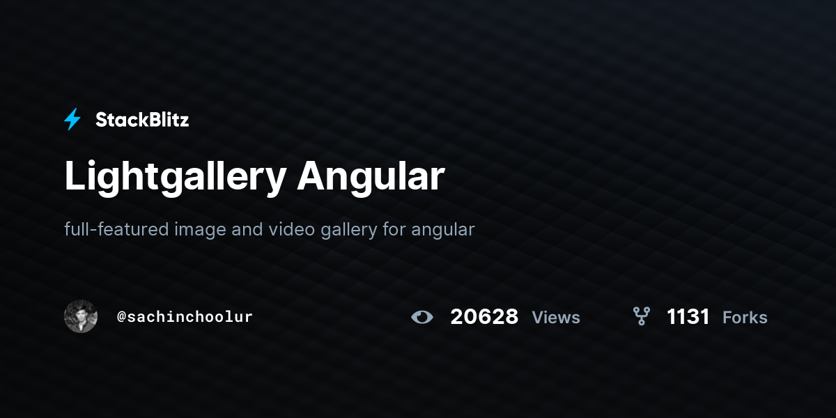 Lightgallery Angular - StackBlitz