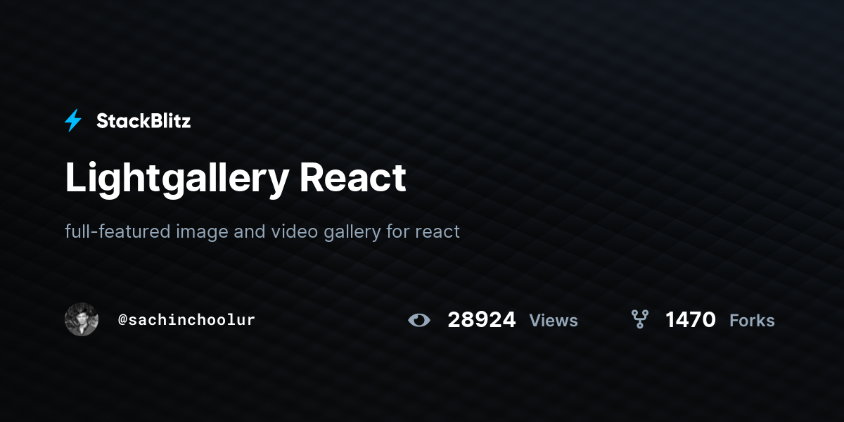 Lightgallery React - StackBlitz