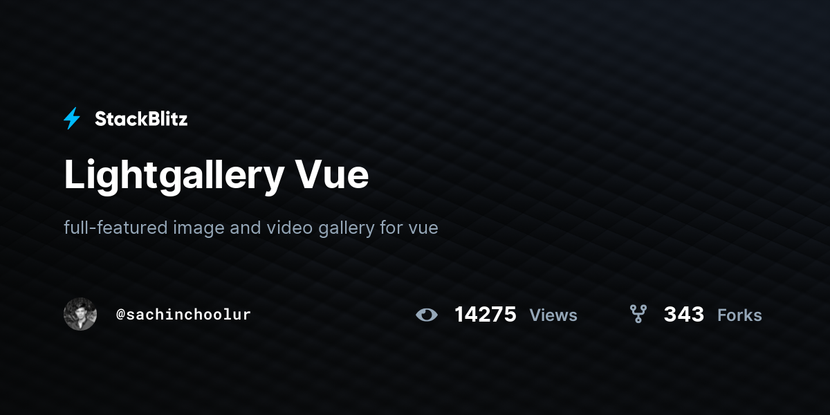 Lightgallery Vue - StackBlitz