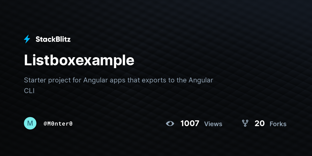 Listboxexample - StackBlitz