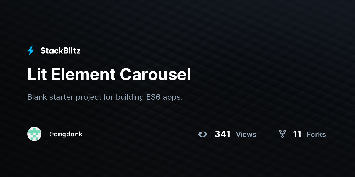 Lit Element Carousel - StackBlitz Lit Element Carousel - StackBlitz