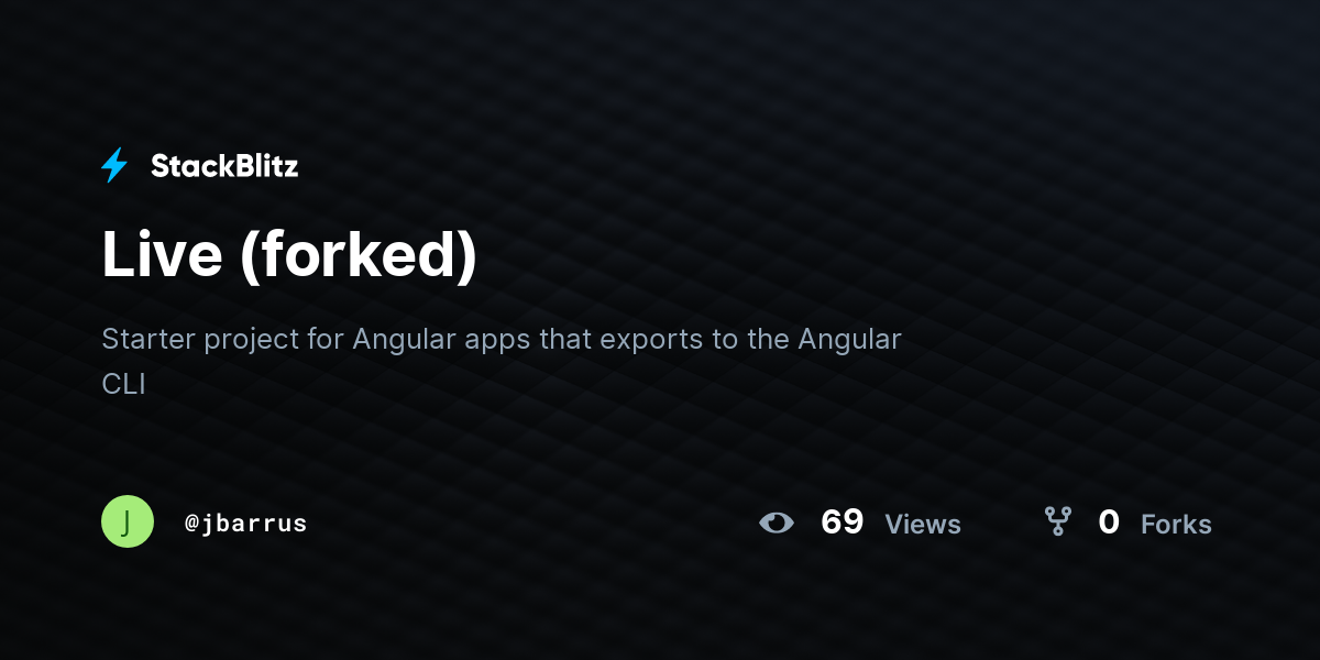 Live (forked) - StackBlitz