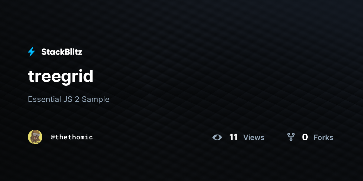 treegrid - StackBlitz