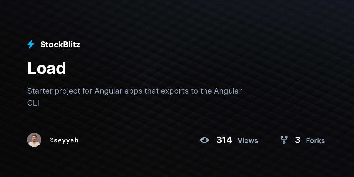 Load - StackBlitz