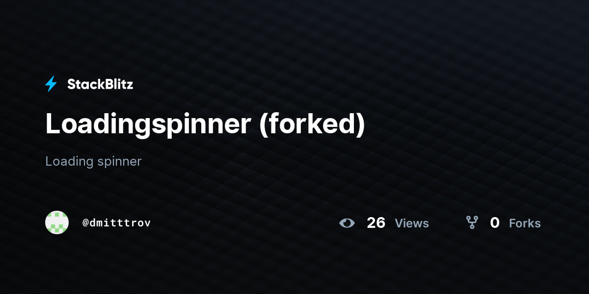 Loadingspinner (forked) - StackBlitz