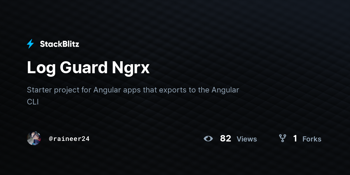 Log Guard Ngrx - StackBlitz