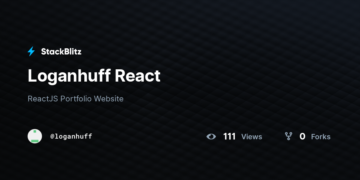 Loganhuff React - StackBlitz