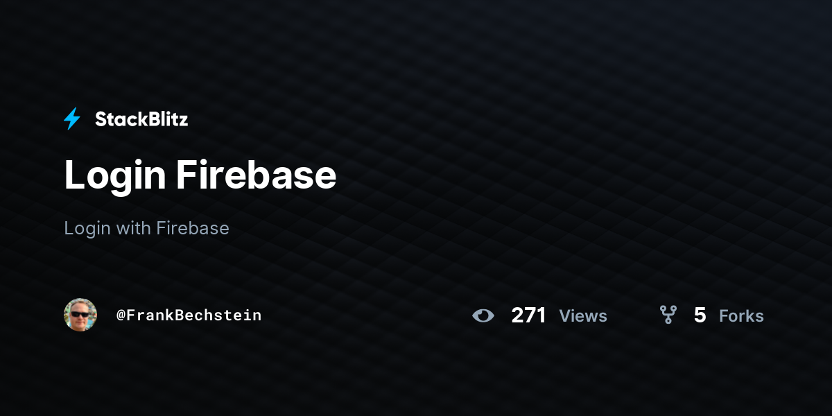 Login Firebase - StackBlitz