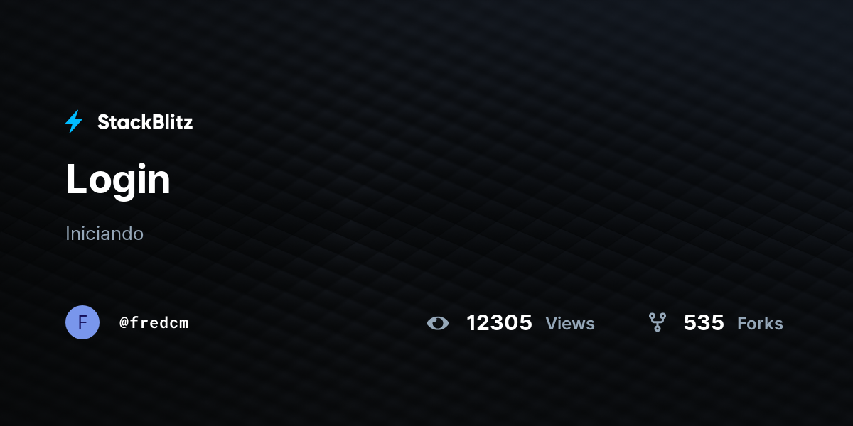 Login - StackBlitz