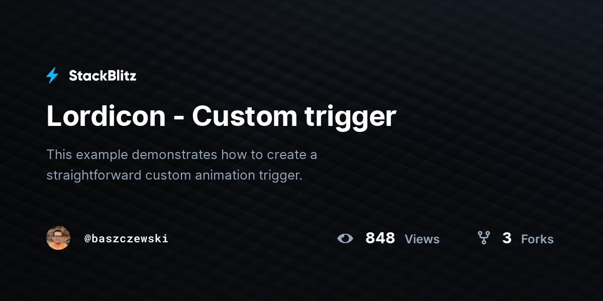 Lordicon - Custom trigger - StackBlitz