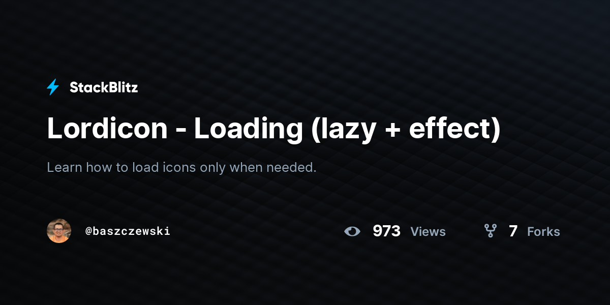 Lordicon - Loading (lazy + effect) - StackBlitz