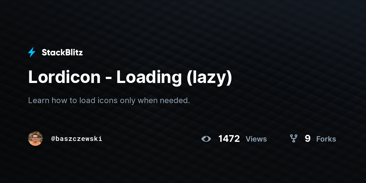 Lordicon - Loading (lazy) - StackBlitz