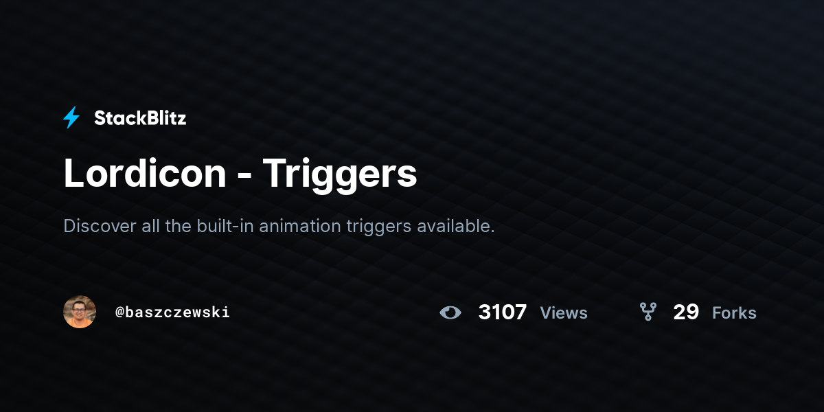 Lordicon - Triggers - StackBlitz