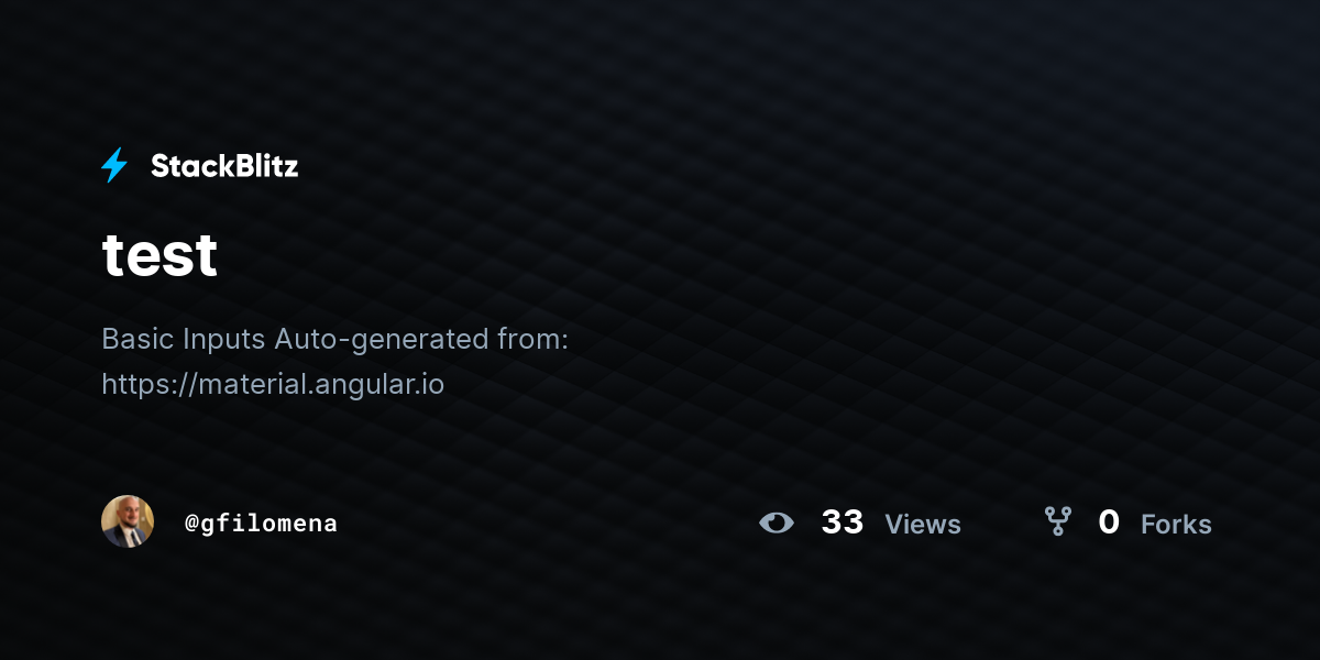 Test Stackblitz
