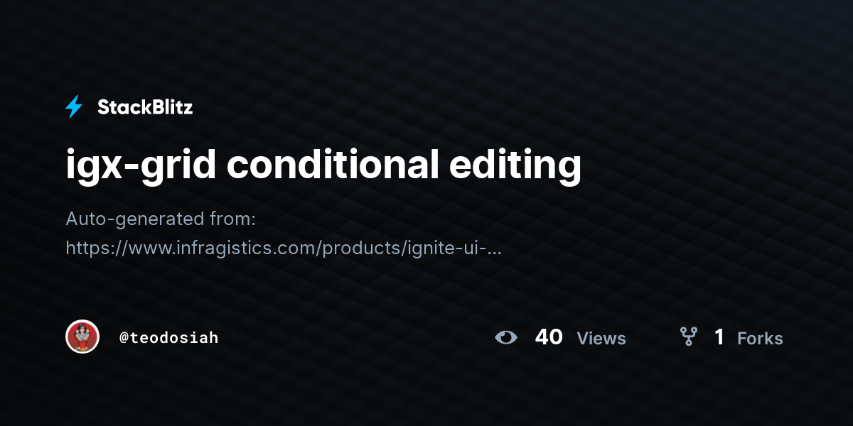igx-grid conditional editing - StackBlitz