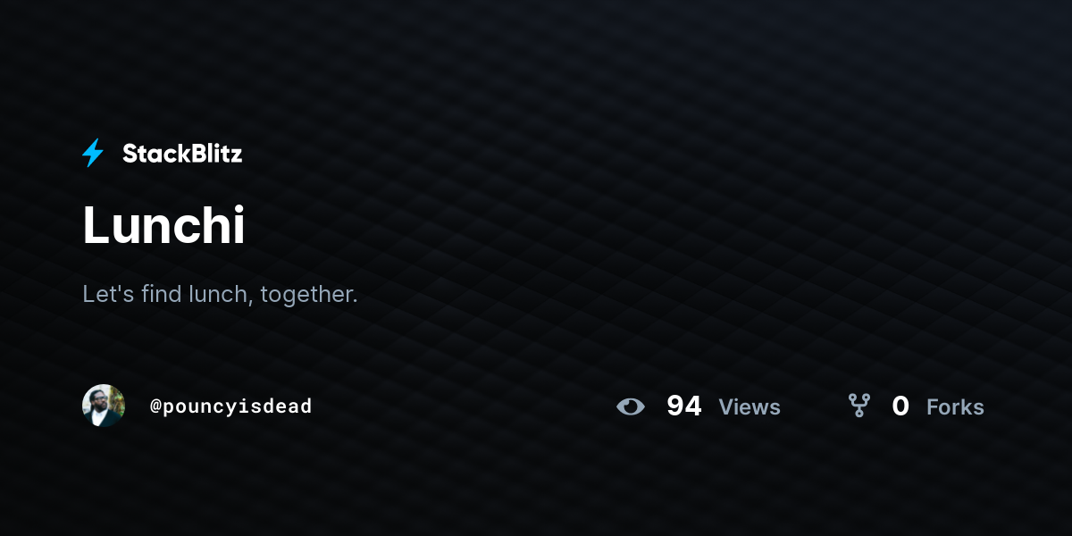 Lunchi - StackBlitz