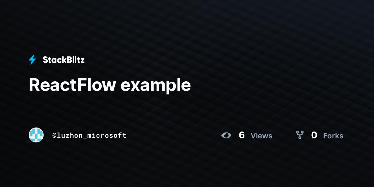 ReactFlow example - StackBlitz