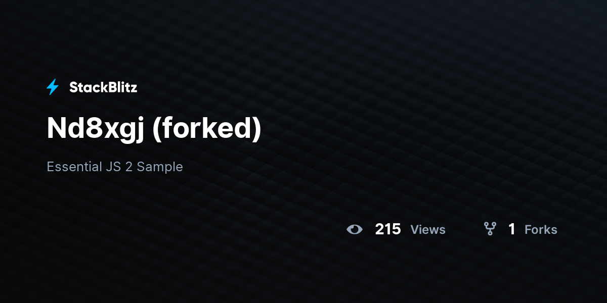 Nd8xgj (forked) - StackBlitz