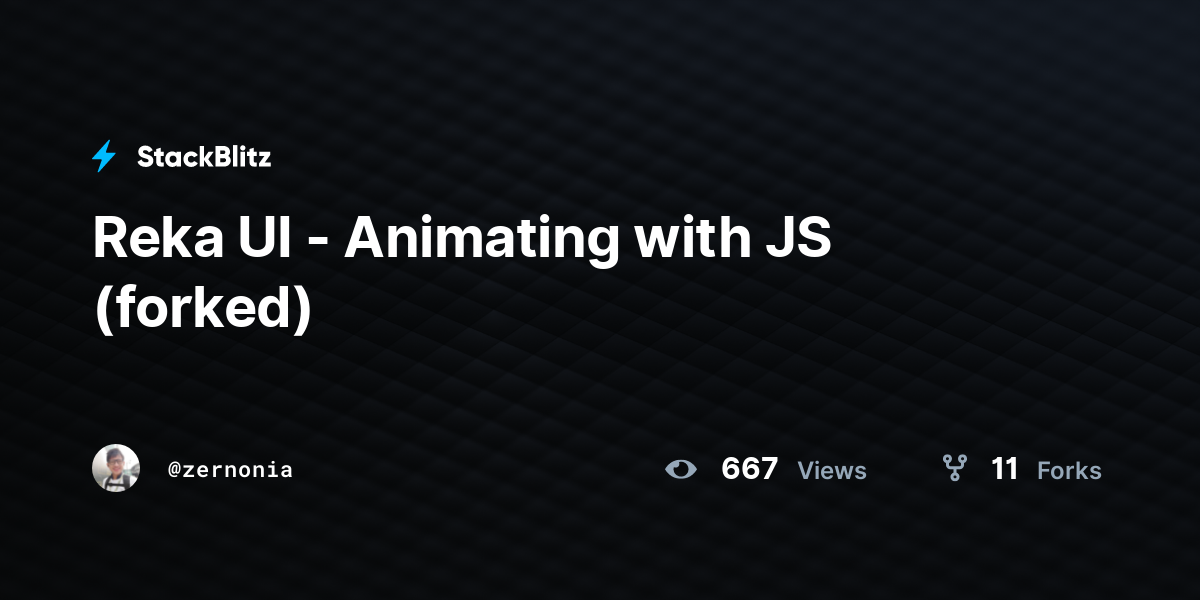 Reka UI - Animating with JS (forked) - StackBlitz