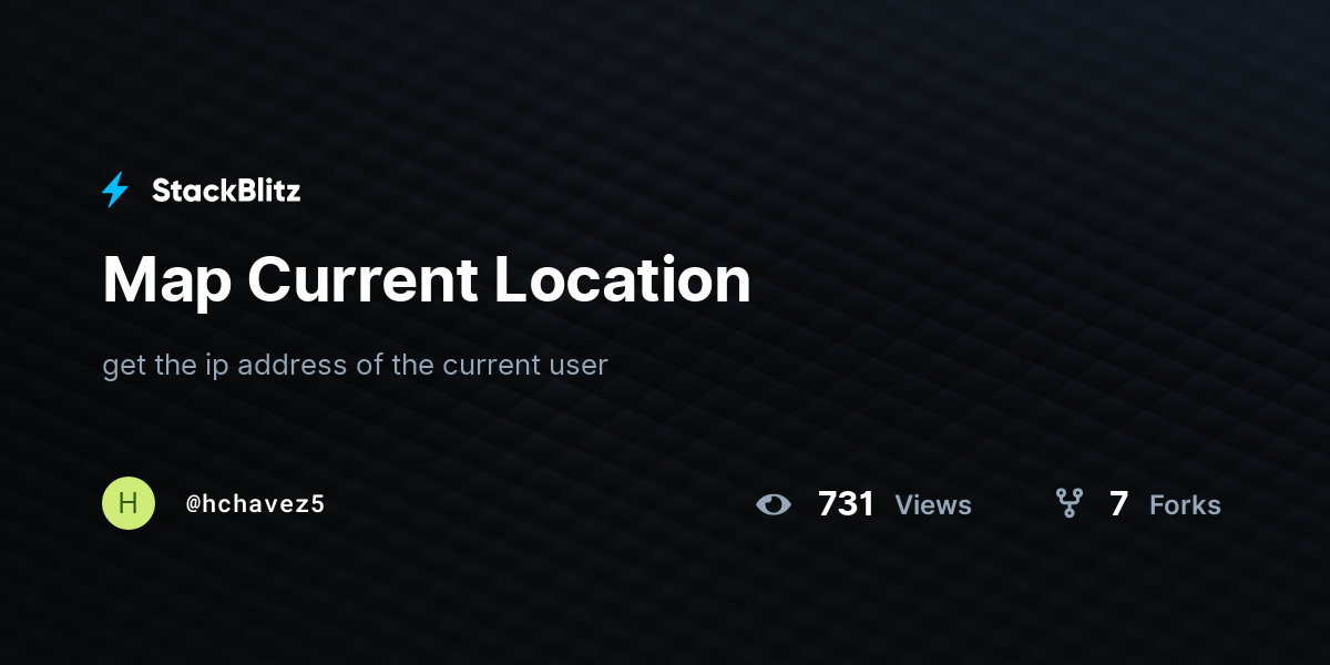 Map Current Location - StackBlitz