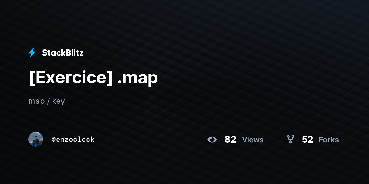 [Exercice] .map - StackBlitz