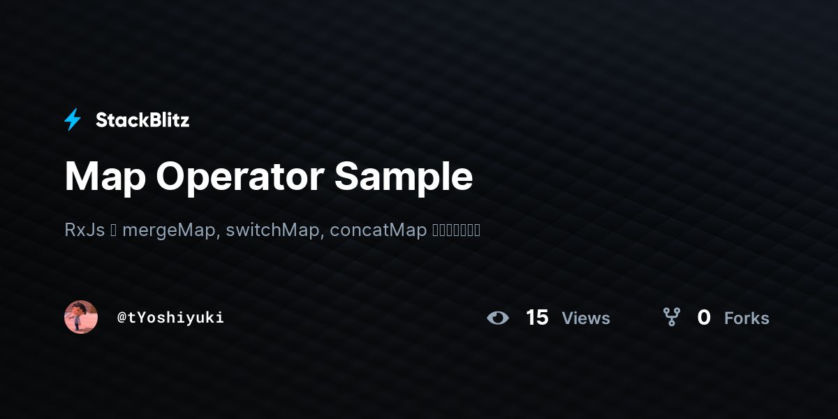 Map Operator Sample - StackBlitz Map Operator Sample - StackBlitz