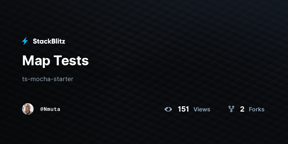 Map Tests Stackblitz