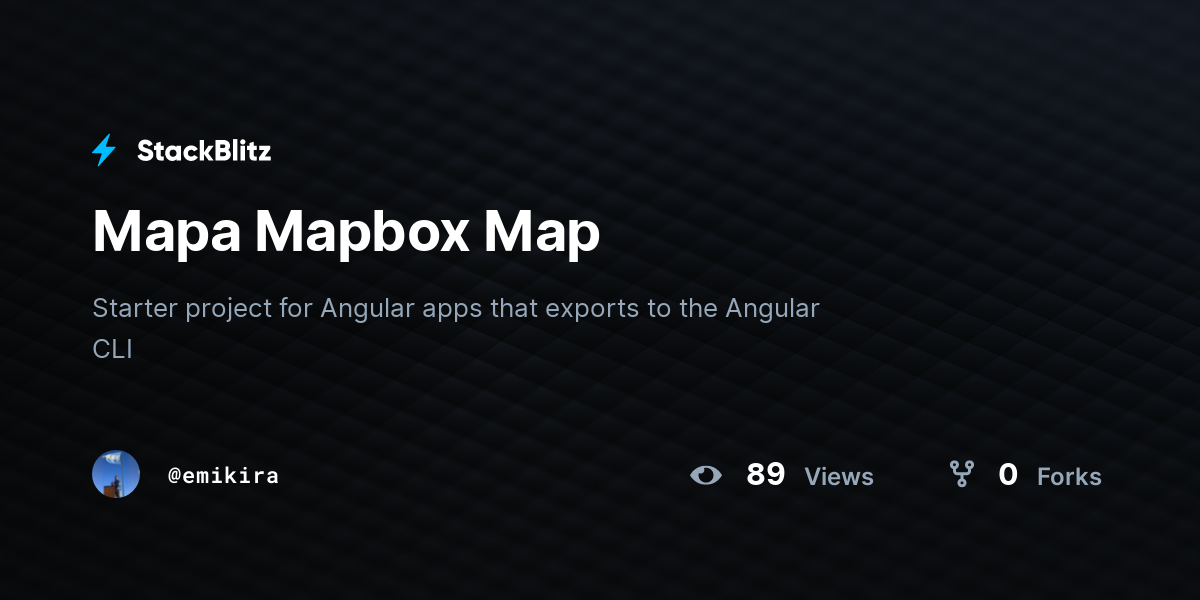 Mapa Mapbox Map - StackBlitz