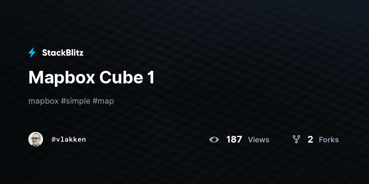 Mapbox Cube 1 - StackBlitz