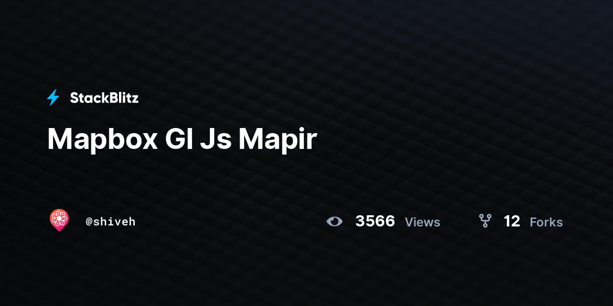 Mapbox Gl Js Mapir - StackBlitz