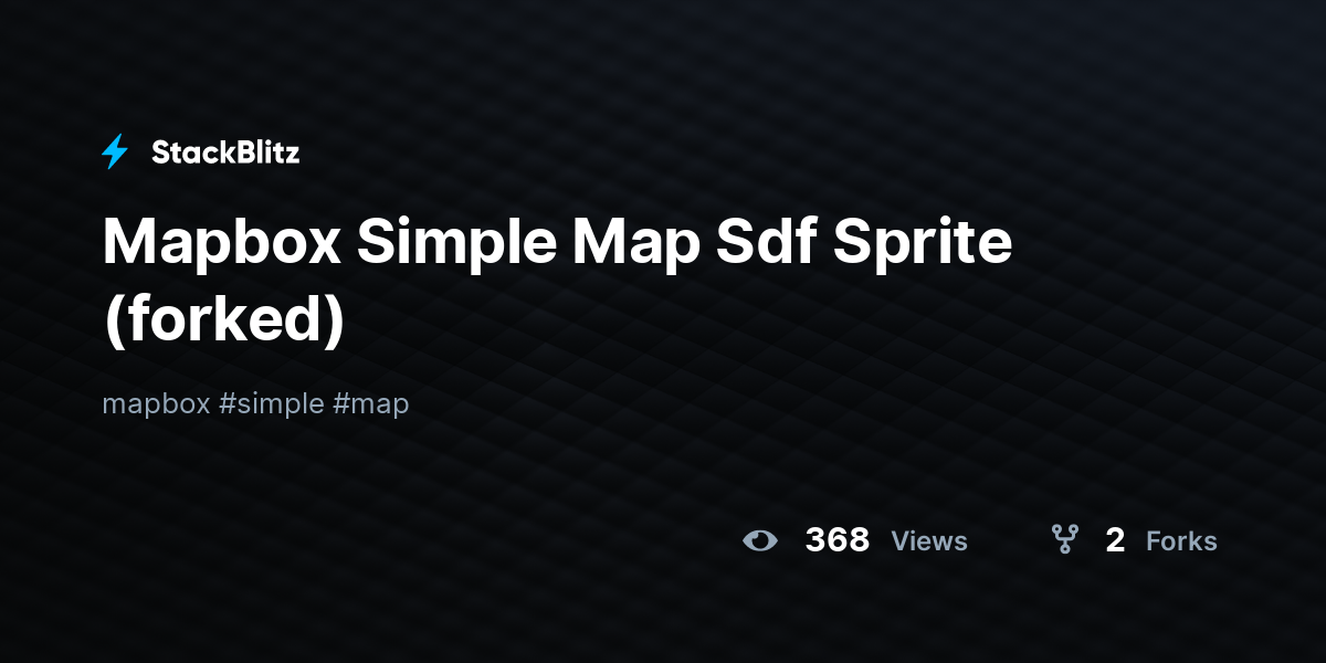 Mapbox Simple Map Sdf Sprite (forked) - StackBlitz