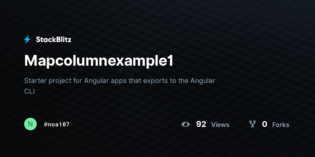 Mapcolumnexample1 - StackBlitz