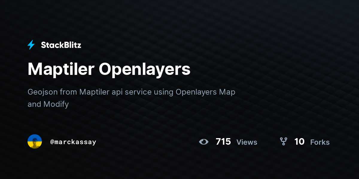 Maptiler Openlayers - StackBlitz