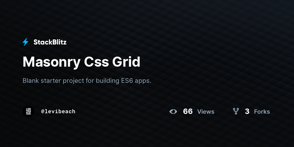 Masonry Css Grid - StackBlitz