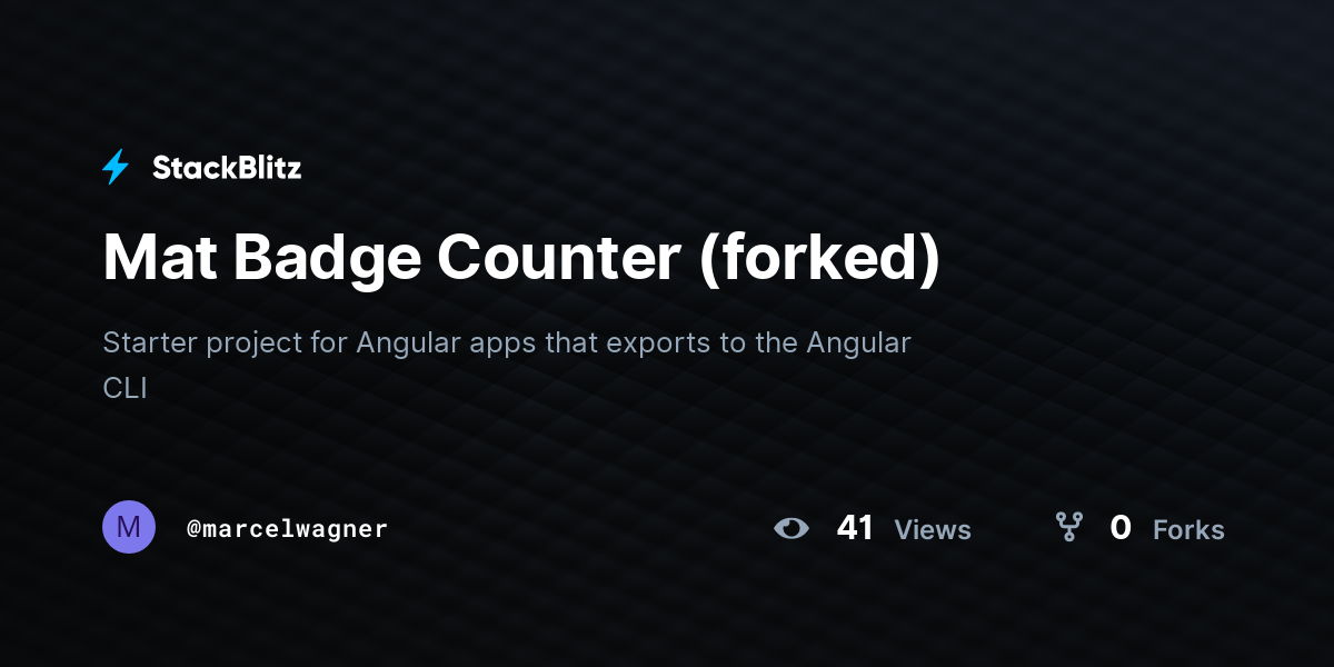 Mat Badge Counter (forked) - StackBlitz