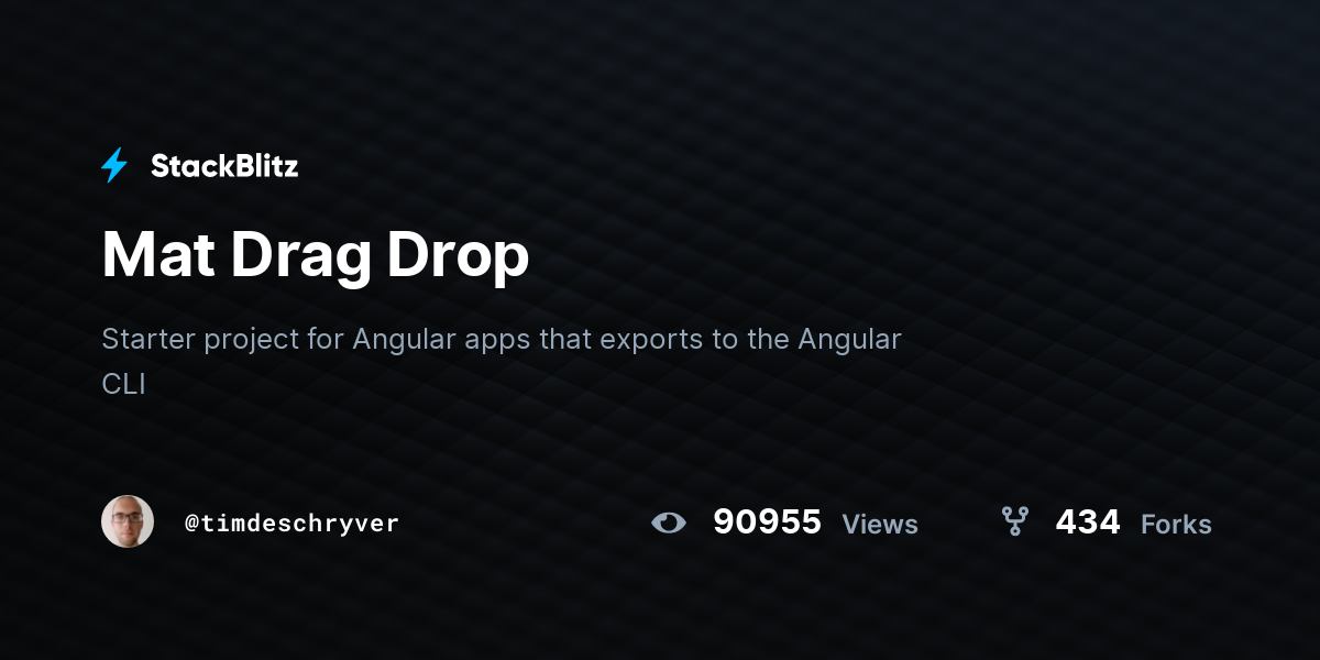 Mat Drag Drop - StackBlitz