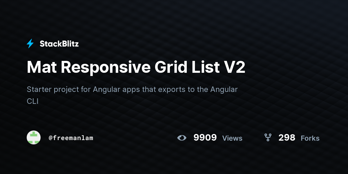 Mat Responsive Grid List V2 - StackBlitz