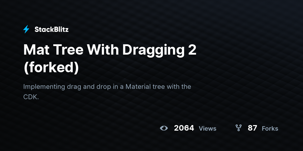 Mat Tree With Dragging 2 (forked) - StackBlitz