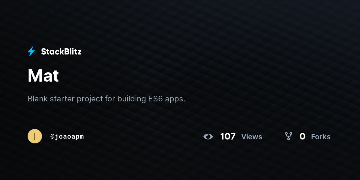Mat - StackBlitz